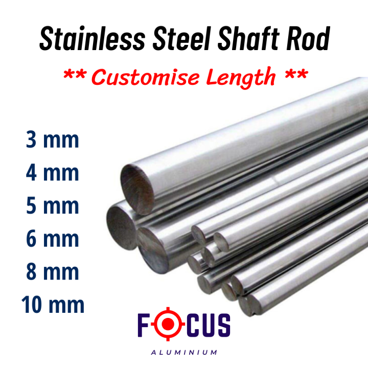 🇲🇾 Stainless Steel Shaft Rod øDiameter 3mm 4mm 5mm 6mm 8mm 10mm | Lazada