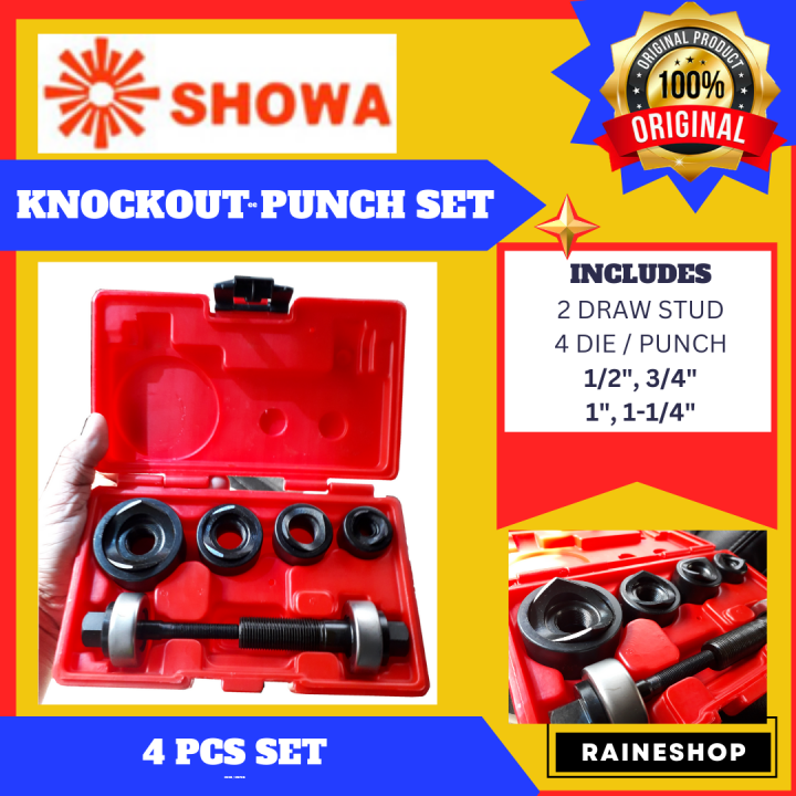 Showa Manual Knockout Punch (1/2 , 3/4 , 1 , 1 1/4 Set ) Hole Knock out ...
