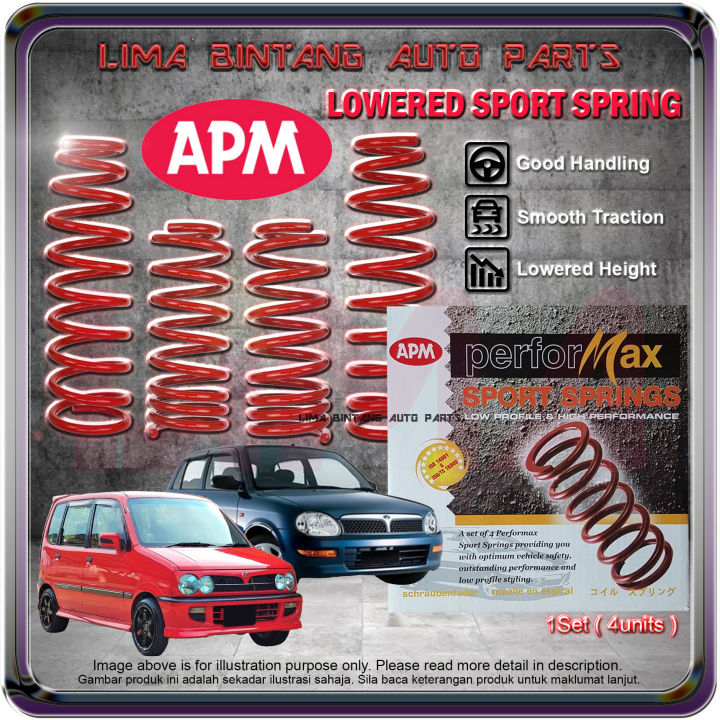 Perodua Kelisa , Kenari Sport Spring , Lower Coil Spring Apm Performax ...