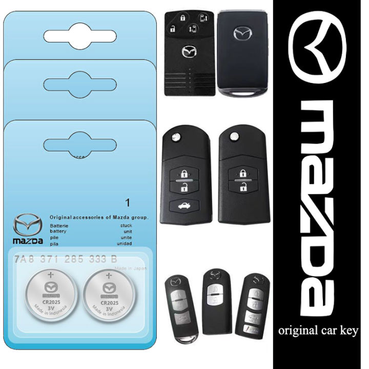 Car Key Remote Control Button Battery Car Key Accessories for Mazda 2 3 ...