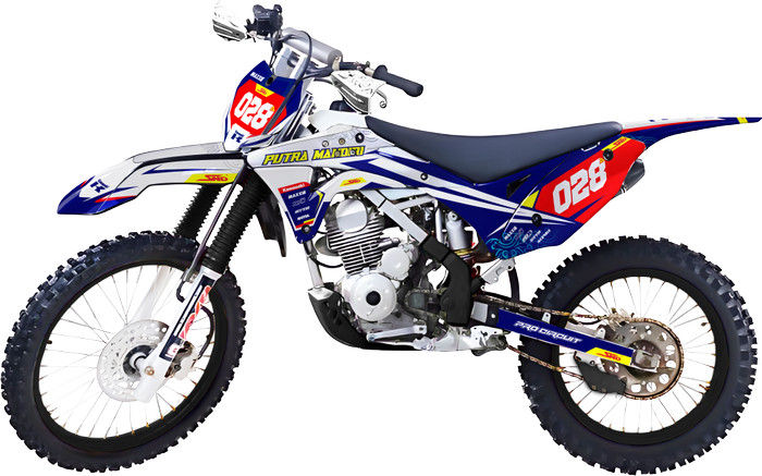 Decal Klx Gordon Full Body putih biru merah G-A21 | Lazada Indonesia