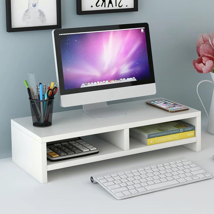 Wooden Laptop Stand Desktop Organizer Monitor Stand Rack Table Stand ...