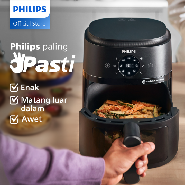 BARU! PHILIPS Airfryer Low Watt 500W TRANSPARAN BEST CHOICE 4.2 LNA220/00 dengan jendela ...