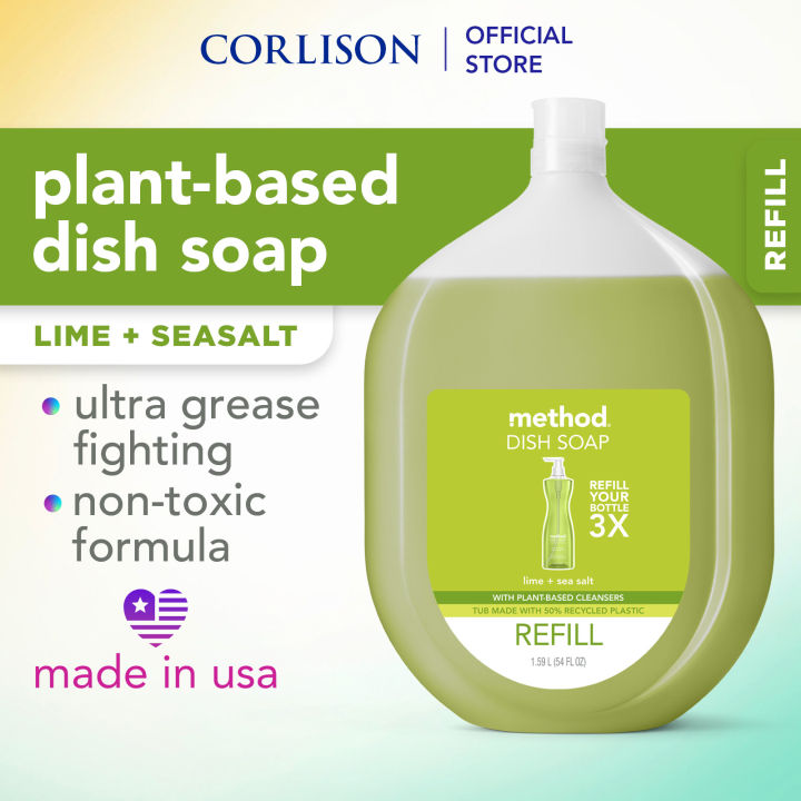 method dish soap refill - lime + sea salt 1.59L | Lazada Singapore
