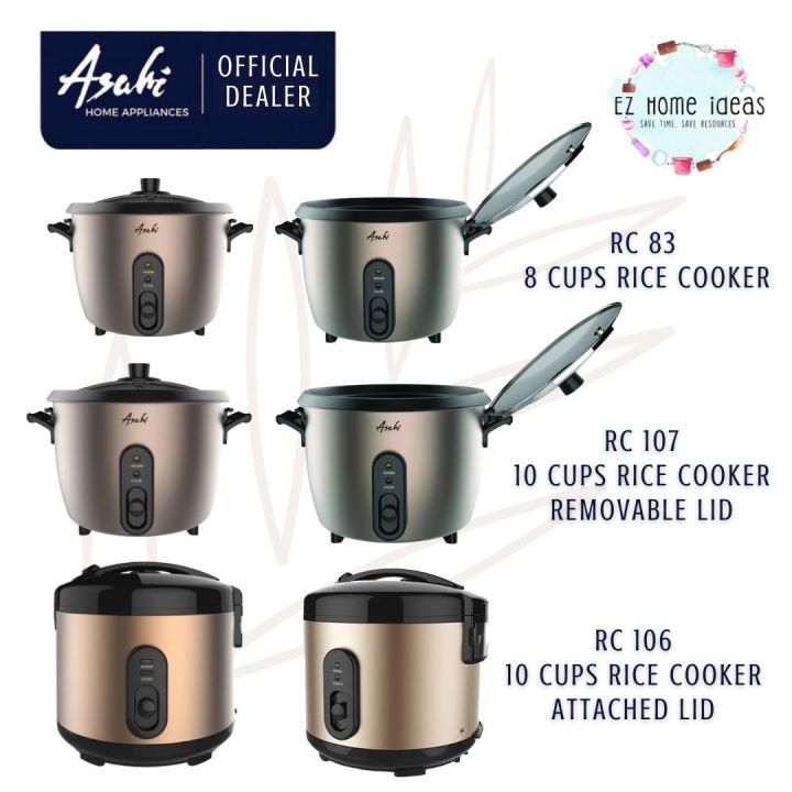 ASAHI Bronze Metallic Rice Cooker 8 CUPS and 10 CUPS | Lazada PH