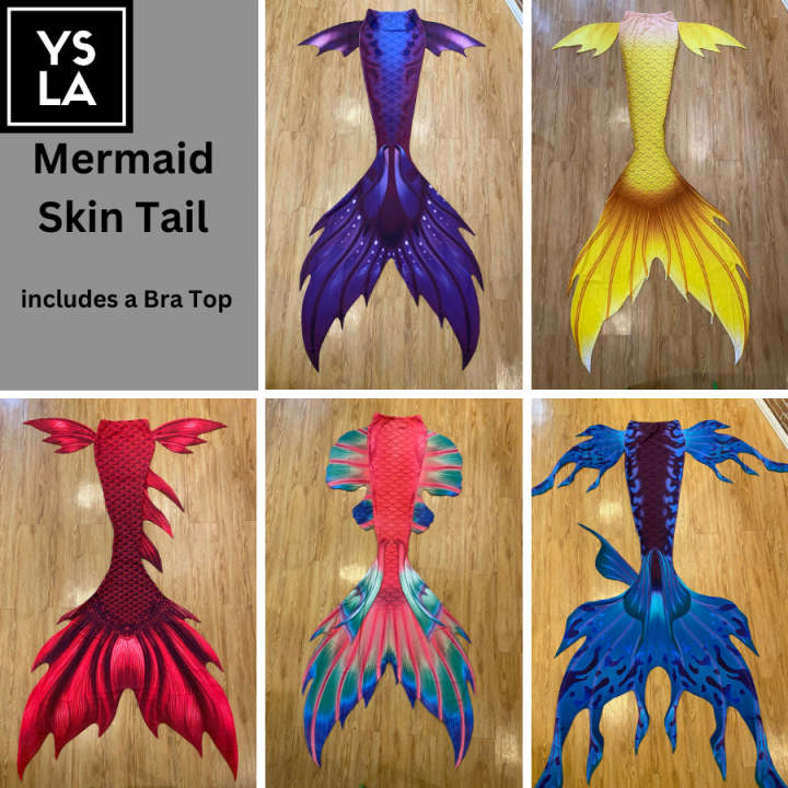 Adult Swimming Beachwear Mermaid Skin Tail with Bra Top | Lazada PH