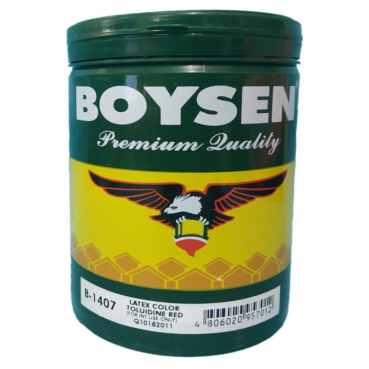 BOYSEN TOLUIDINE RED LATEX COLOR B-1407 ( 1 LITER ) FOR WOOD AND CEMENT