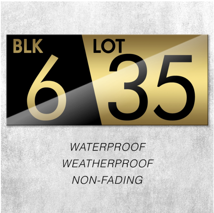 9.5 X 4.3 in SINGLE House Plate Number Acrylic Home Signage Address ...