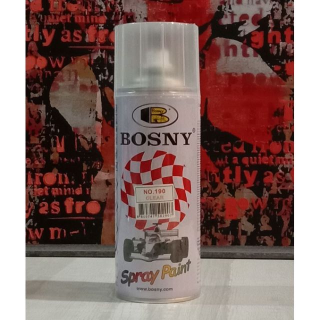 Bosny Dealer "Gloss Clear" #190 Acrylic Spray Paint | Lazada PH