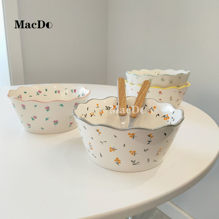 Floral Bowl, Ceramic Ramen Instant Noodle Bowl, Breakfast Noodle Soup ...