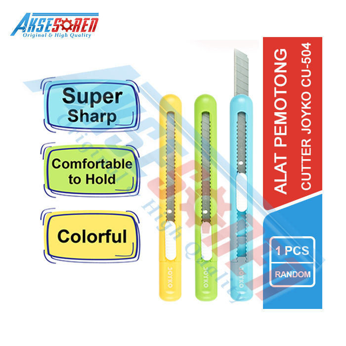 Cutter Kecil Joyko [CU-504] / Alat Pemotong Kertas / Plastik / Kardus ...