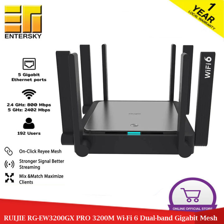 Ruijie Reyee RG-EW3200GX PRO 3200M Wi-Fi 6 Dual-band Gigabit Mesh ...