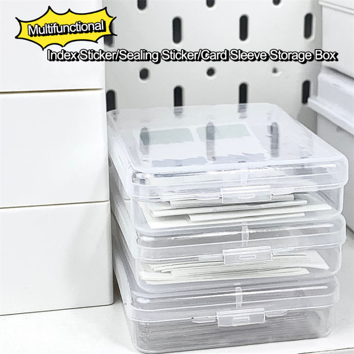 null Transparent Storage Box Card Holder Sticker Stationery Transparent ...