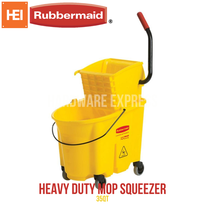 Rubbermaid 35QT Heavy Duty Mop Squeezer Side Press Wringer | Lazada PH