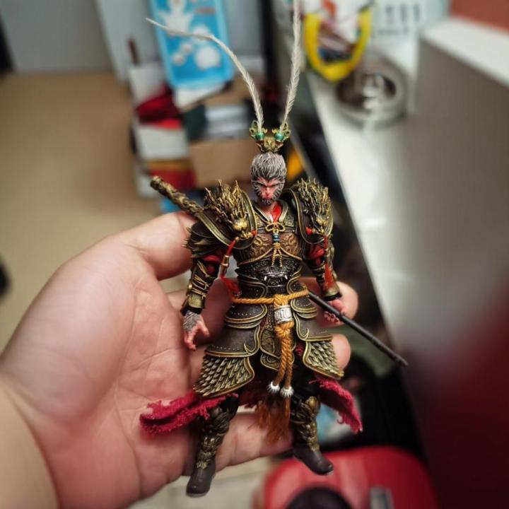 Movable Wukong Hand-Made Statue Model Decoration Toys gk Game Black ...