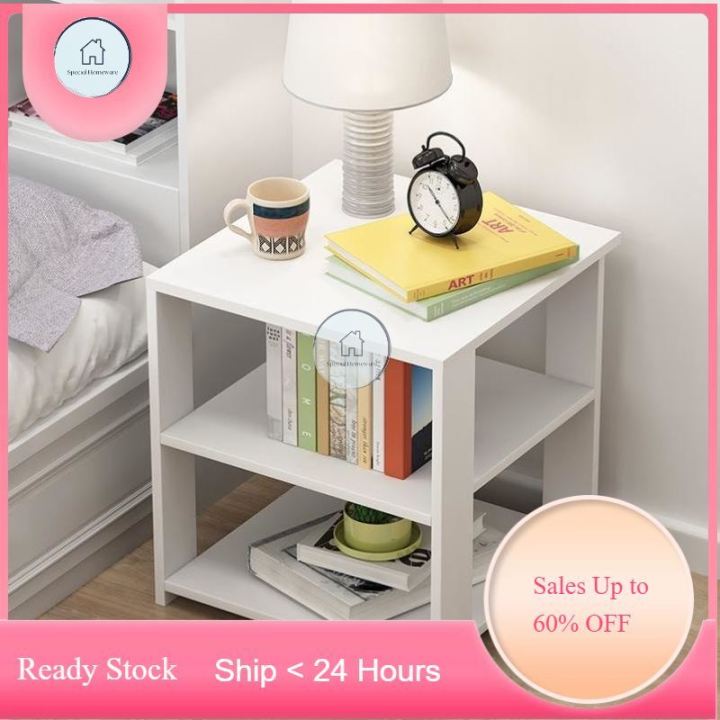 3 Layers Side Mini Tea Table / Wooden Small Bedside table Square Type ...