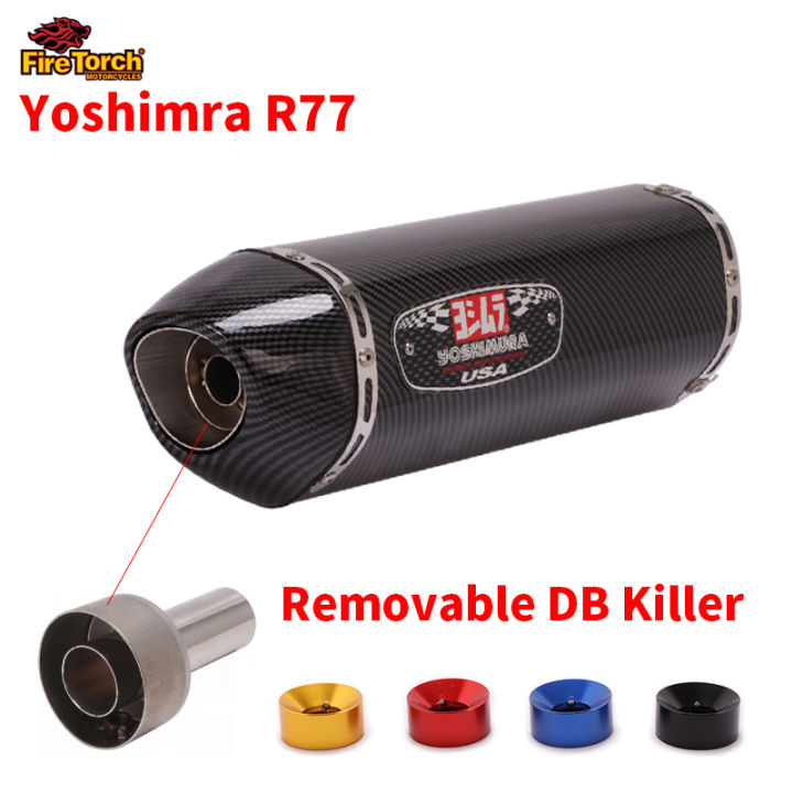 Yoshimura R77 Removable DB Killer Exhaust Pipe Catalyst Escape Silencer Silenciador muffler plug ...