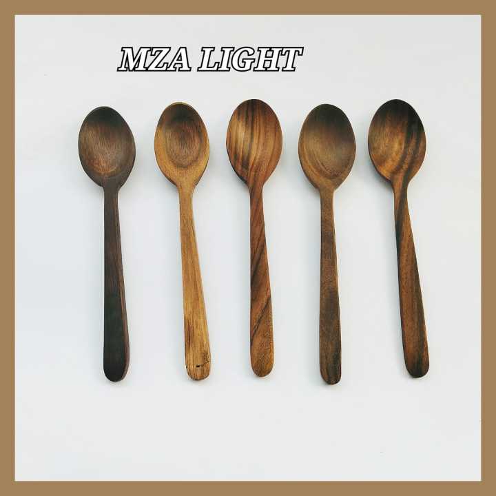 SENDOK MAKAN TEH KAYU SONO KELING FINISHING HALUS | Lazada Indonesia