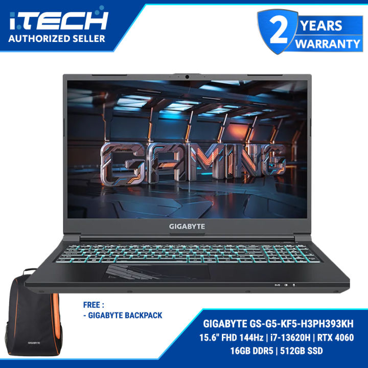 GIGABYTE GS-G5-KF5-H3PH393KH 15.6" FHD 144Hz | i7-13620H | 16GB RAM | 512GB SSD | RTX 4060 ...