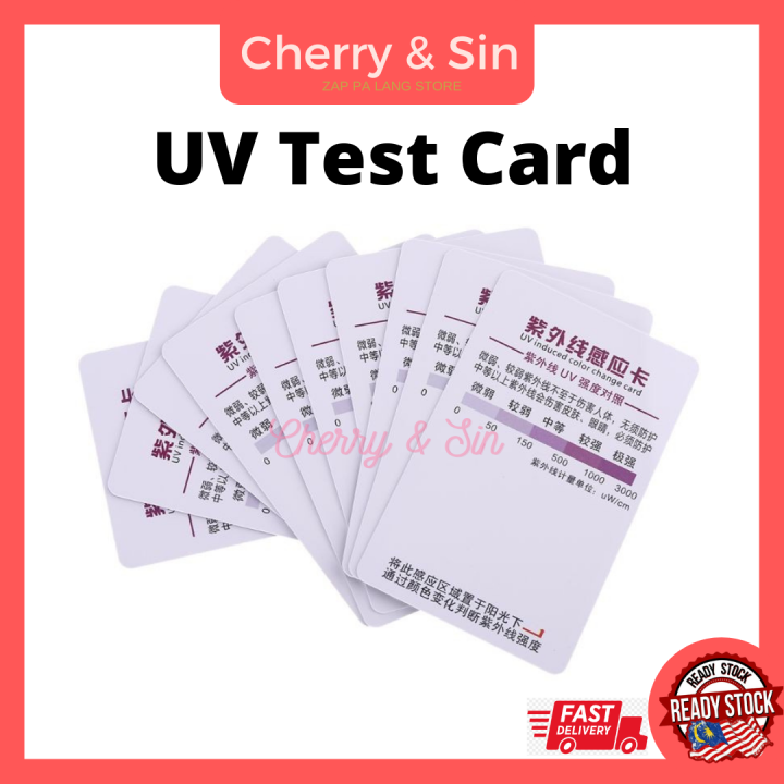 [U&I] UV Test Card/UV Light Card for Skin Care Protection 紫外线测试卡 | Lazada