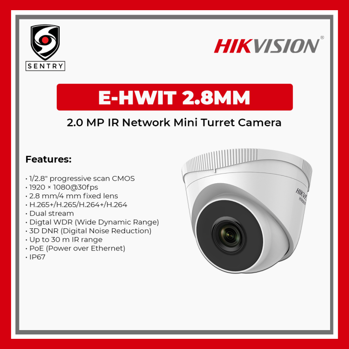 HIKVISION E-HWIT 2.8MM 2.0 MP IR Network Mini Turret Camera | Lazada PH