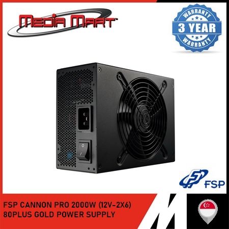 FSP CANNON PRO 2000W (12V-2X6) 80PLUS GOLD CERTIFIED ATX POWER SUPPLY ...
