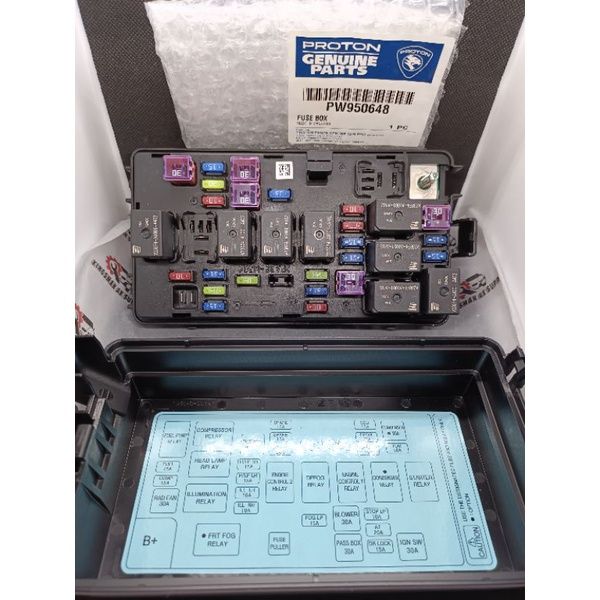 PW950648 PROTON SAGA BLM,FL,FLX,VVT,SAVVY FUSE & RELAY BOX | Lazada