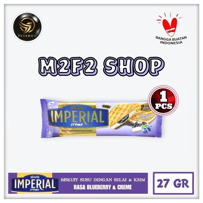 Imperial Creme Blueberry | Biskuit Susu Selai Rasa Bluberi & Krim ...