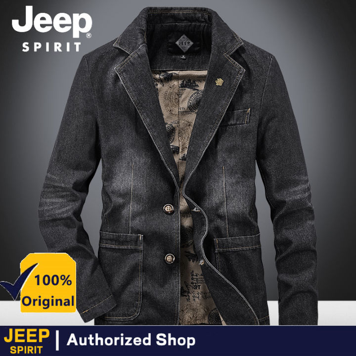 JEEP SPIRIT ชุดสูทผู้ชาย,แจ็คเก็ตลำลองผ้าฝ้ายสลิมแจ็คเก็ต Corduroy ...