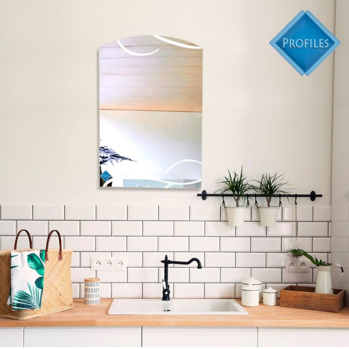 PROFILES Home Bathroom Wall Mirror Brilla VM 44B Graphicote Painted ...
