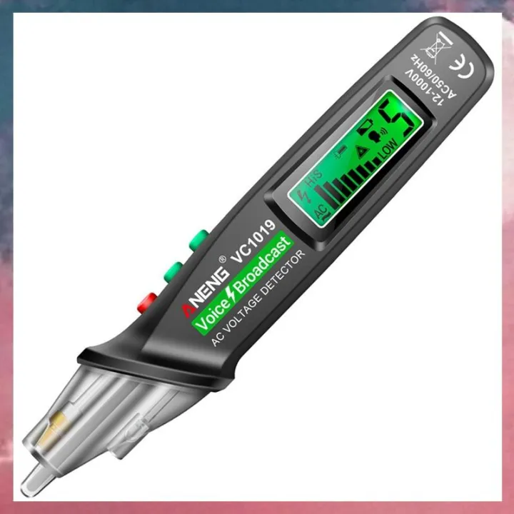 VC1019 Electric Wire Detector Intelligent Voice Broadcast Tester Pen ...