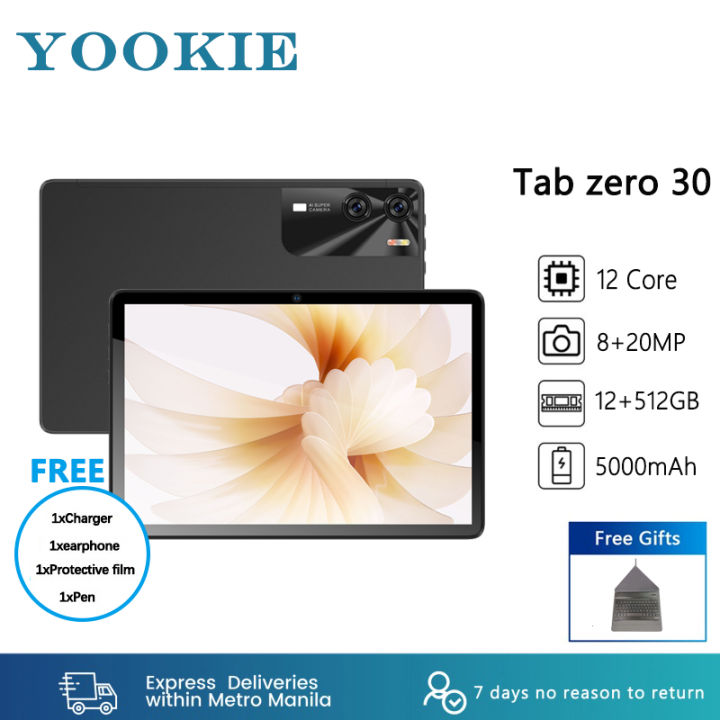 Tab zero 30 Lite 5G 10 inch 12GB+512GB Gaming Tablet Original 2024 for ...