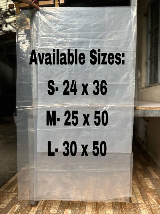 BIG CLEAR PLASTIC BAG RTW PLASTIC/THICK PLASTIK | Lazada PH