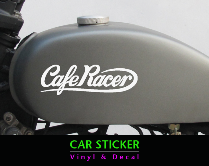 1 Pcs Cafe Racer Custom Sticker Motosikal Tangki Helmet Retro Klasik ...