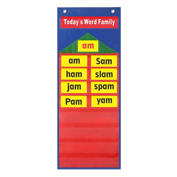 Word Family Pocket Chart, Word Building Center Pocket Chart with 217 ...