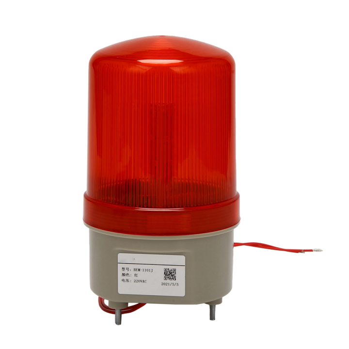 (XKAF) 4X Industrial Flashing Sound Alarm Light,BEM-1101J 220V Red LED ...