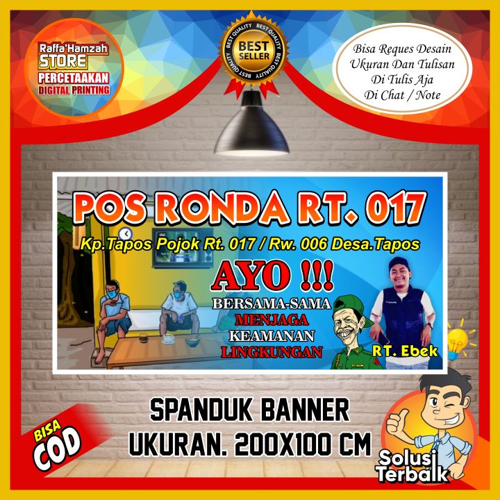 Spanduk Banner Pos Ronda terbaru custom 200x100 cm / banner Pos Ronda ...