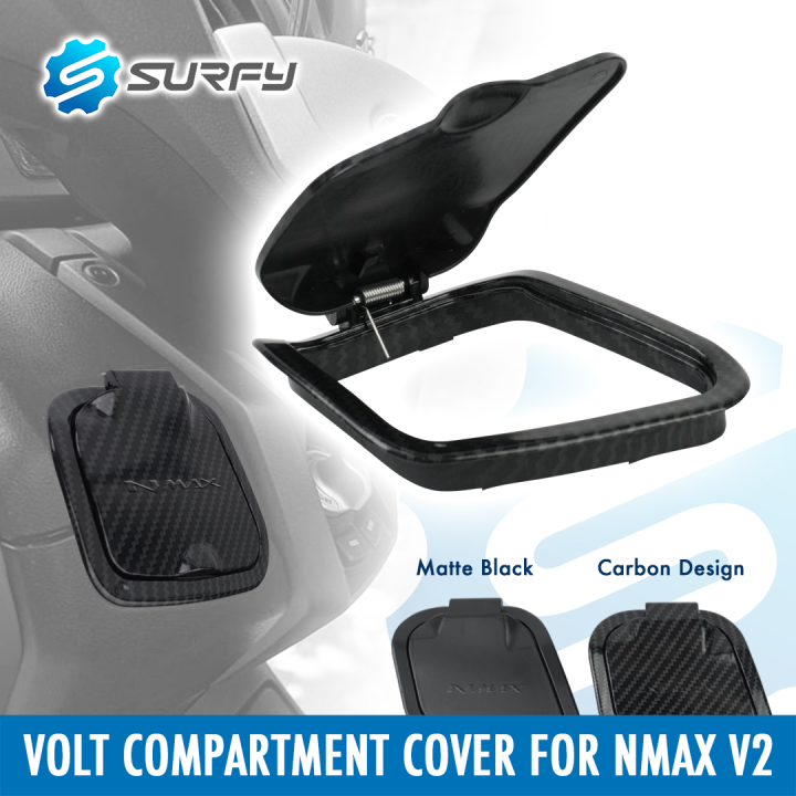 Nmax V2 Volt Compartment Cover 6D Carbon Side Pocket Cover Surfy ...