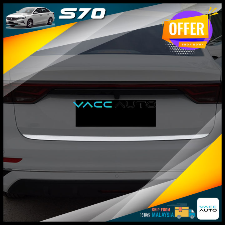 Proton S70 Rear Bonnet Chrome Lining Tailgate Trunk Bonnet Garnish Trim ...