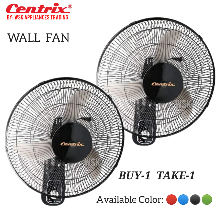 Buy-1 Take-1 Centrix 16" Wall Fan 3-Banana Blades (color may vary) CX ...