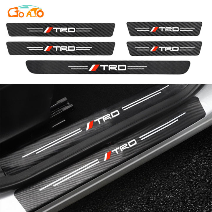 GTIOATO For TRD Carbon Fiber Car Door Sill Protector Auto Threshold ...