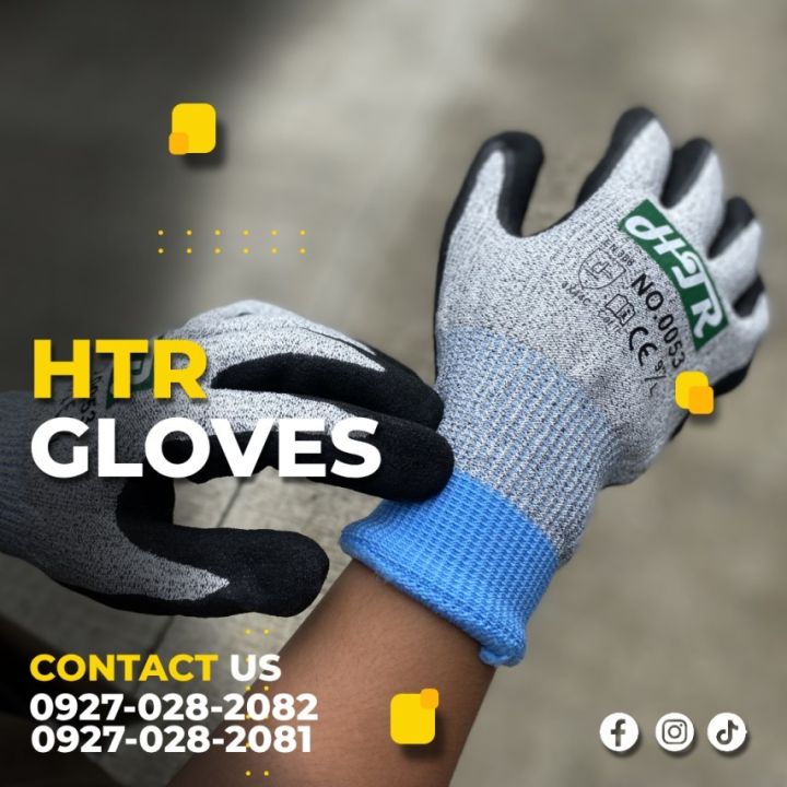 HTR ANTI-CUT NITRILE DIPPING GLOVES 0053 | Lazada PH