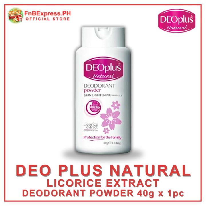 DeoPlus Natural Deodorant Powder W/licorice 40g | Lazada PH
