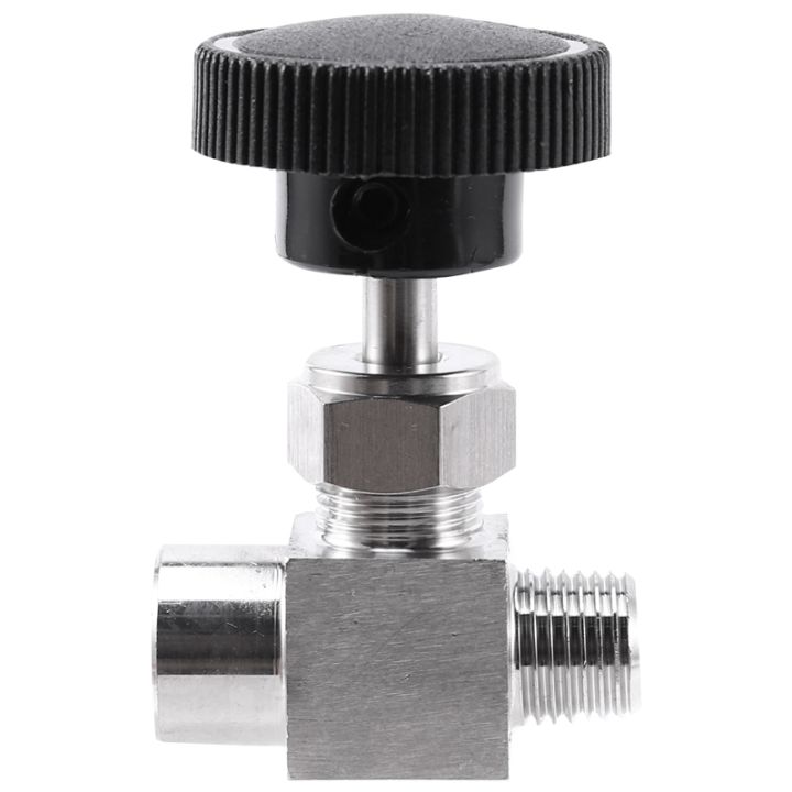 (WIXN) Needle Valve Adjustable 1/4 inch Male to Female Thread Stainless ...