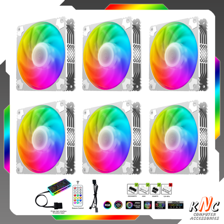 Bộ 6 Quạt Tản Nhiệt Fan Led RGB W1 Kích Thước 12cm Đồng Bộ Màu Hub ...