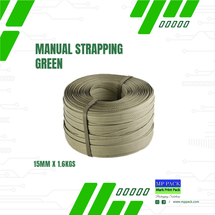 Manual Strap Green Color 15mm x 1.6kgs x 1.2mm Packaging Material ...