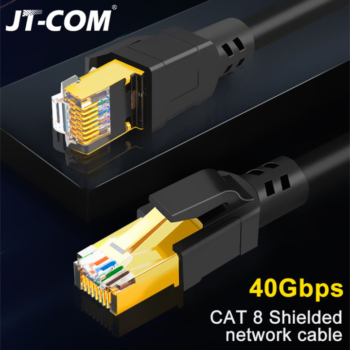 JT-COM CAT8 Ethernet Cable SSTP 40Gbps Super Speed RJ45 Network Cable ...