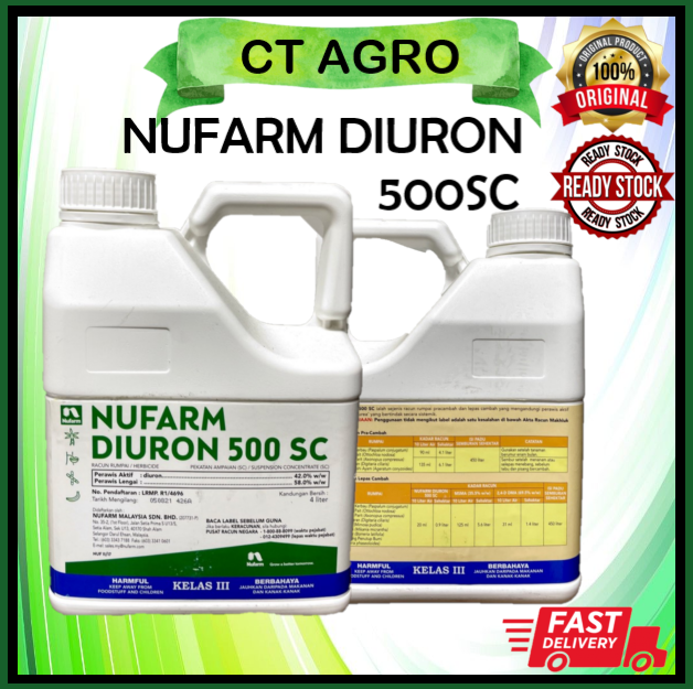 NUFARM DIURON 500SC 4L Ready Stock Racun Rumpai Herbicide Pekatan ...