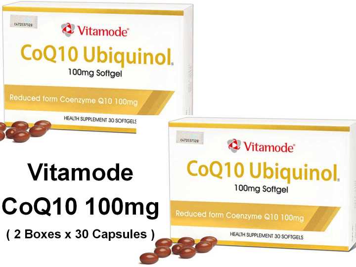 [2 Boxes x 30s] Vitamode CoQ10 Ubiquinol 100mg Softgel 30s x 2 Boxes ( for heart cholesterol ...