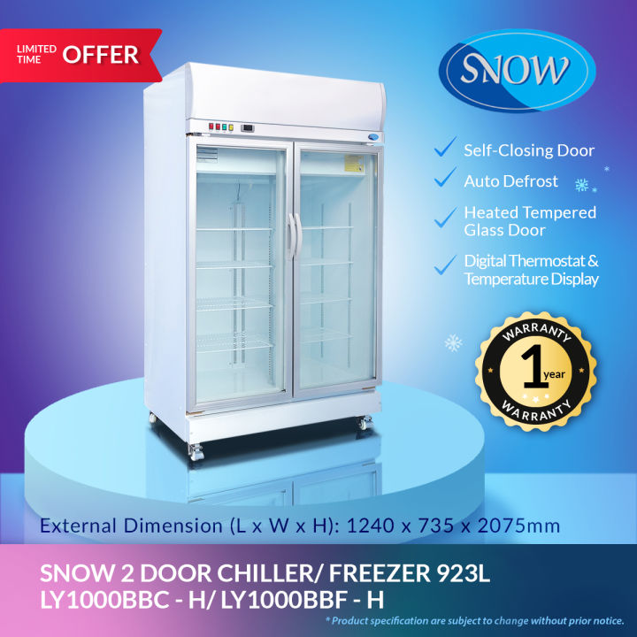 SNOW 2 DOOR CHILLER & FREEZER 923L (1 year Warranty) / LY1000BBC-H ...